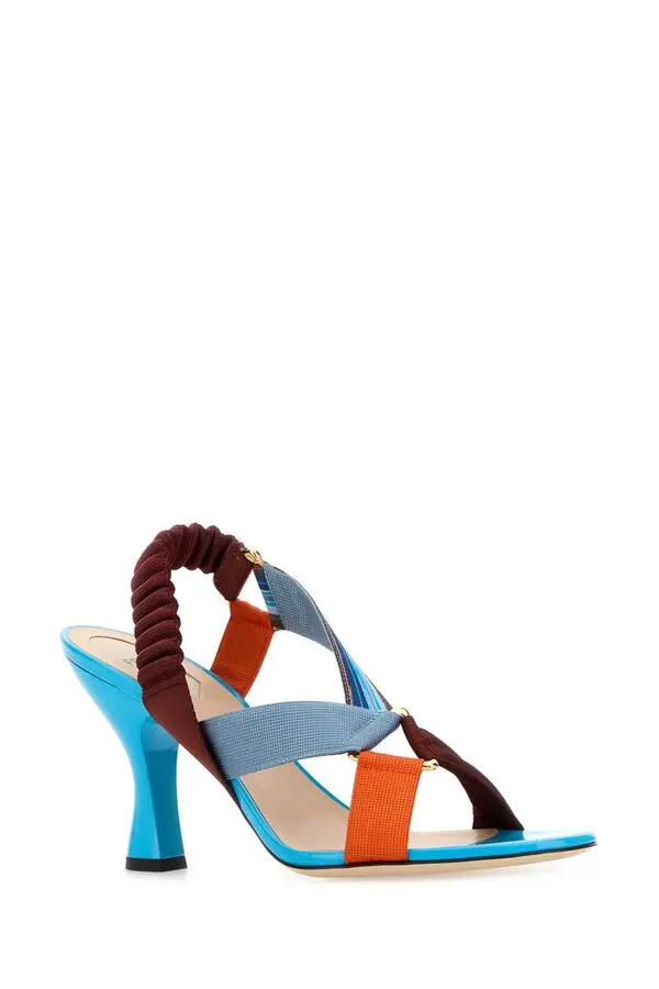 Fendi Fabric Colibrì Iconic Sandals - Multicolor