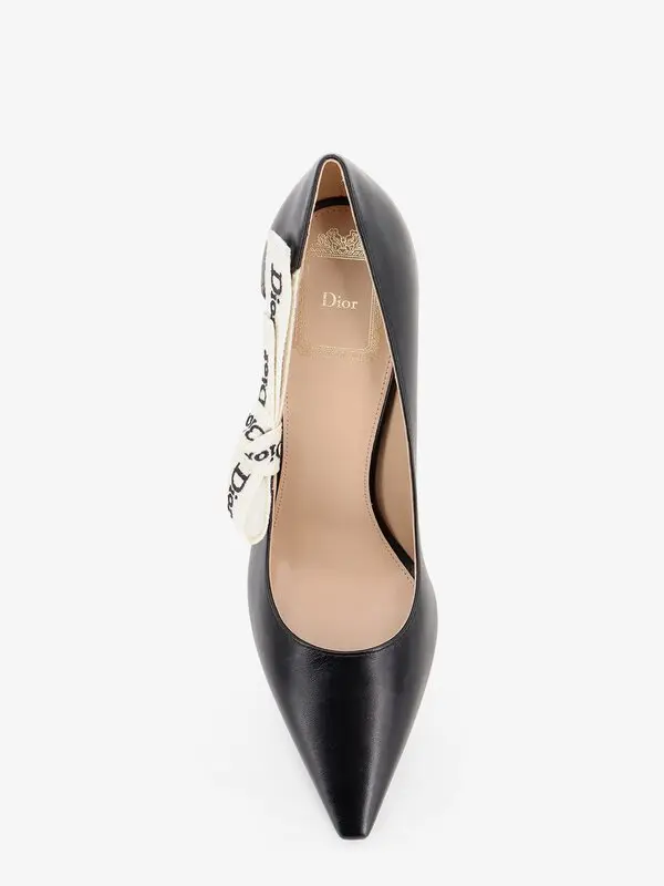 Dior J'adior Leather Pumps With Logo Bow Detail - Multicolor