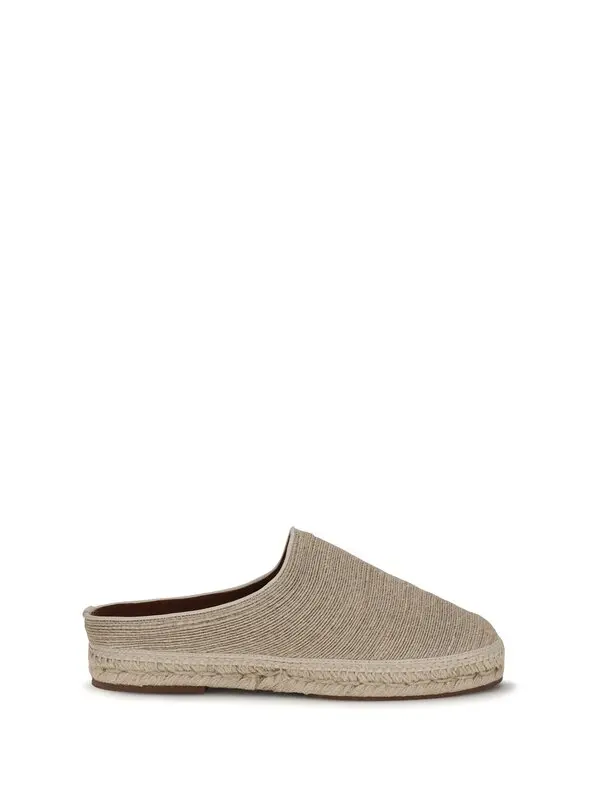 Loro Piana Jute Sabot Espadrilles - Cream
