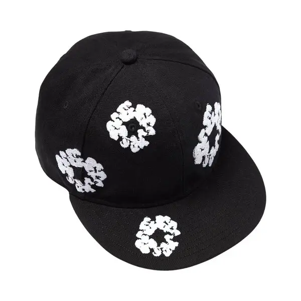 DENIM TEARS Cotton Wreath New Era 59fifty Canvas Fitted Cap - Black