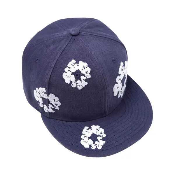 DENIM TEARS Cotton Wreath Canvas Cap - Blue