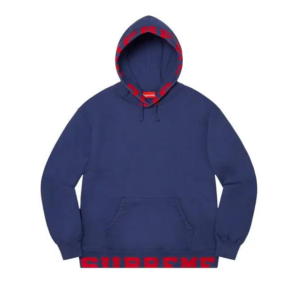 Supreme Cropped Logos Hooded Sweatshirt