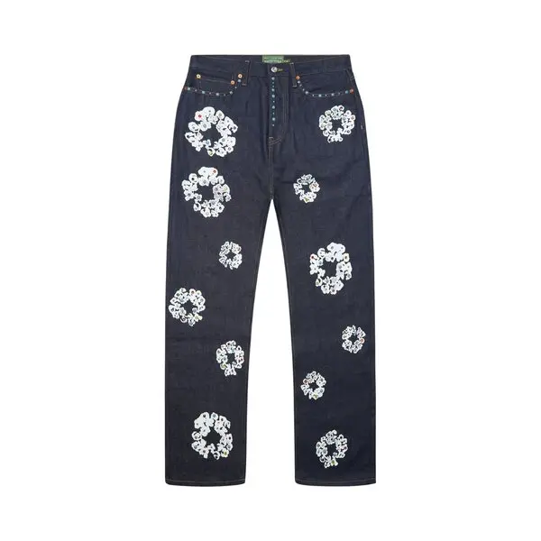 DENIM TEARS Baggy Cotton Wreath Denim Pant Selvedge