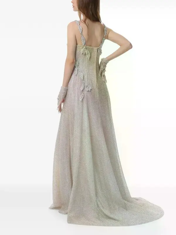 DINA MELWANI Embellished Maxi Gown