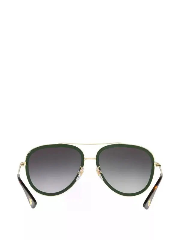Gucci Gg Interlocking Pilot Sunglasses - Green