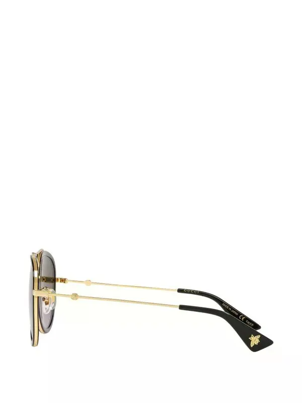 Gucci Interlocking Gg Bee Pilot Sunglasses