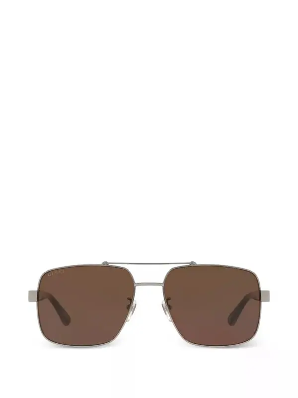 Gucci Pilot Sunglasses With Bee Detail - Grey