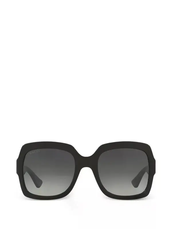 Gucci Interlocking G Rectangle-frame Sunglasses - Black