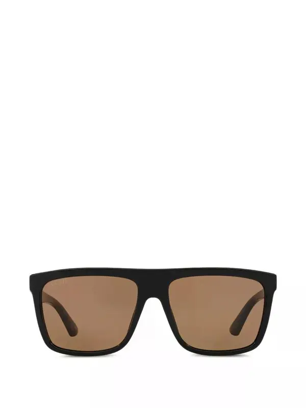 Gucci Rectangle Frame Logo Plaque Sunglasses