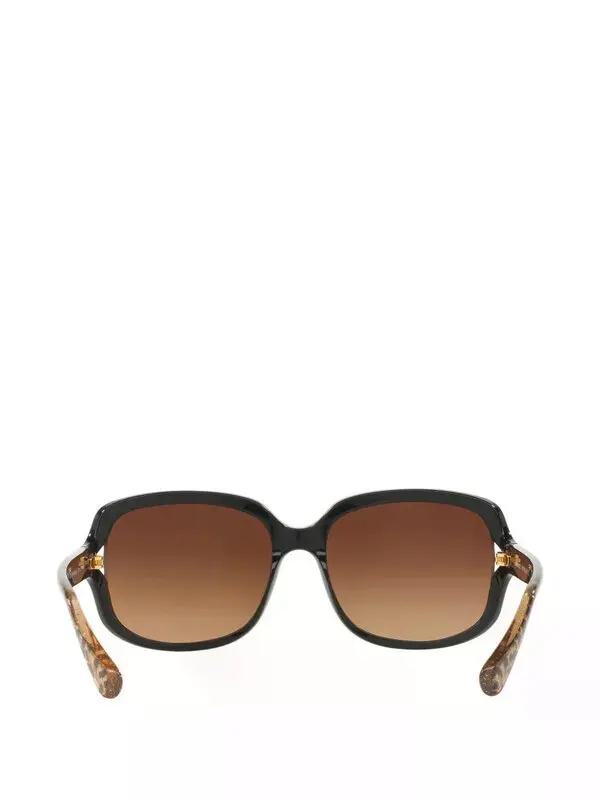 COACH Leopard Print Square Frame Sunglasses