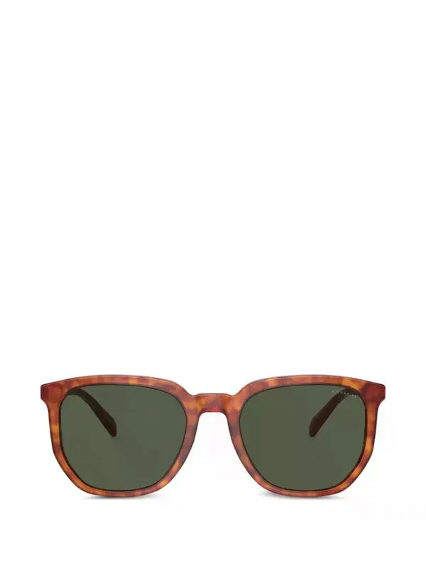 COACH Tortoiseshell Effect Square Frame Sunglasses