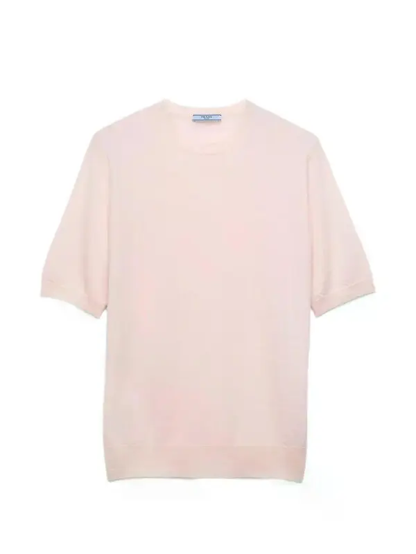 Prada Short-sleeved Cashmere T-shirt - Pink