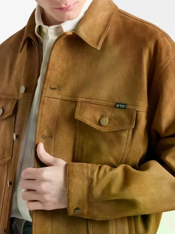 Prada Suede Jacket With Aged Finish