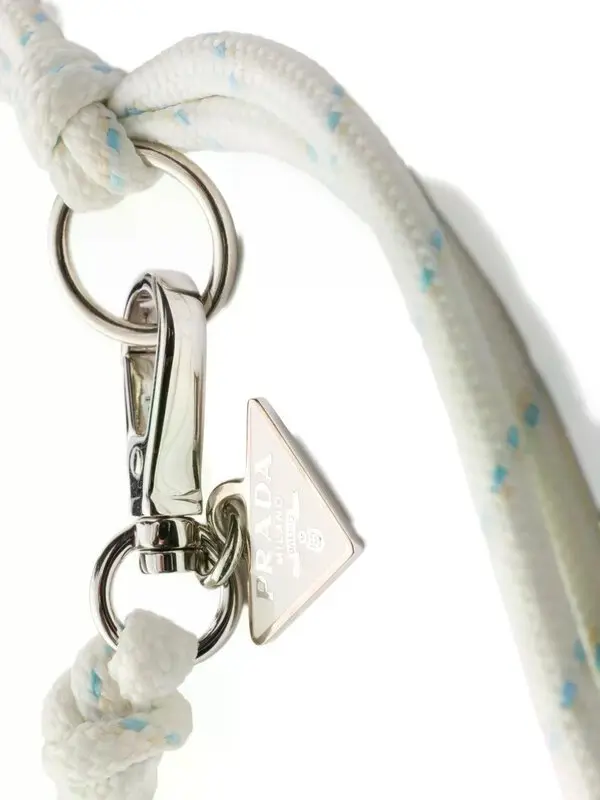 Prada Cord Necklace With Enamel Triangle Logo