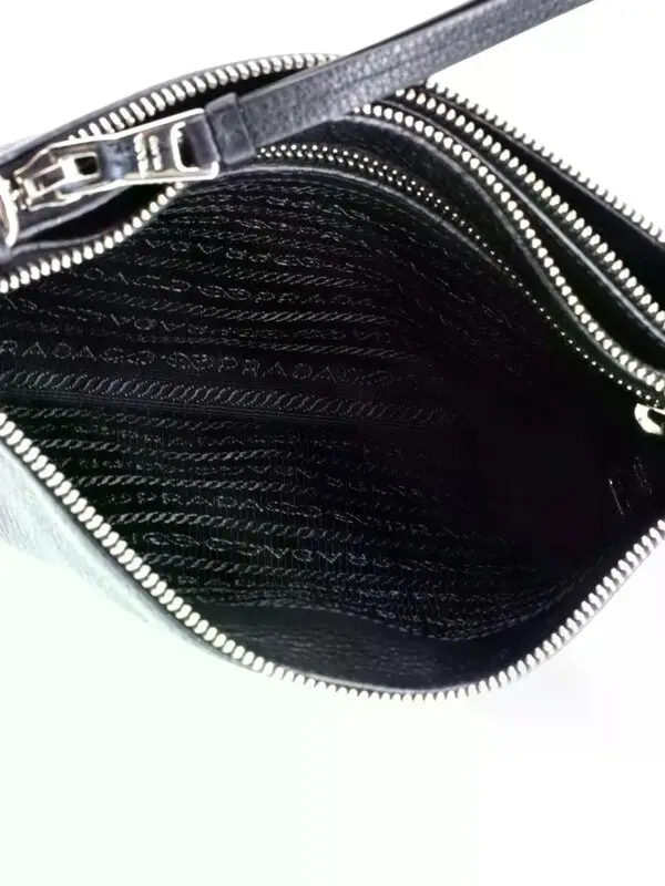 Prada Vitello Phenix Double Zip Small Crossbody Bag