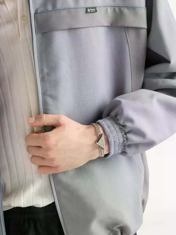 Prada Metal Bracelet With Triangle Logo