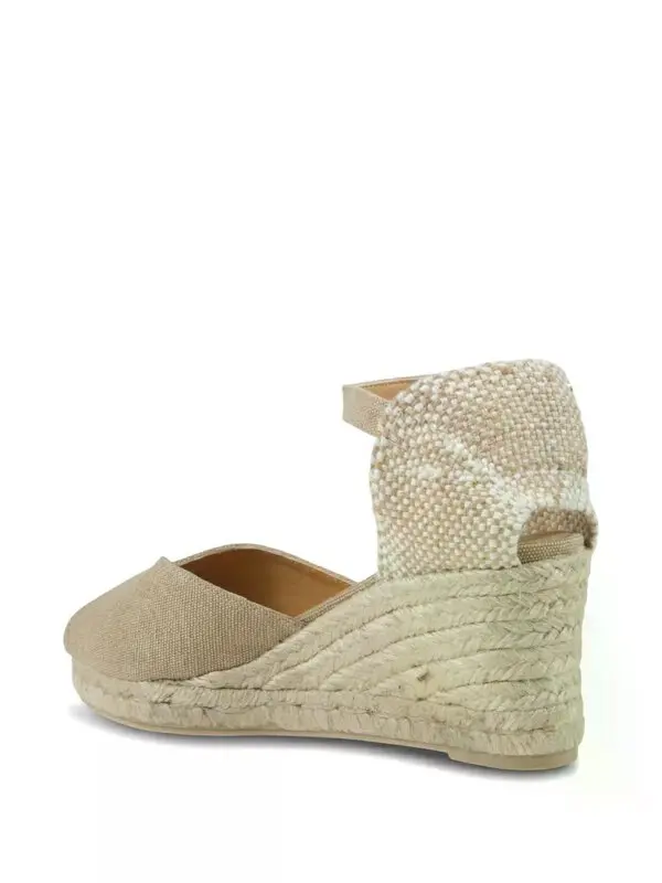 CastaÑer Bianca Peep-toe Wedge Espadrilles - Neutrals