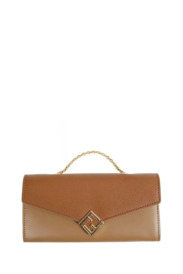 Fendi Ff Diamonds Wallet - Brown