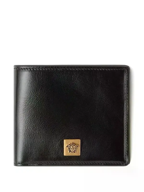 Versace Medusa-plaque Leather Bifold Wallet - Black
