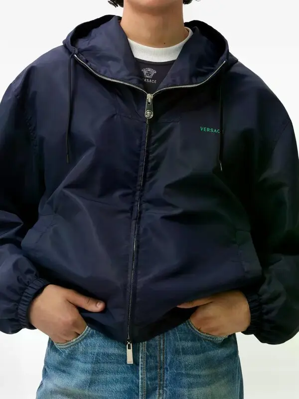 Versace Embroidered Nylon Windbreaker