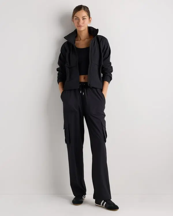 Quince Performance Tech Cargo Mid-rise Pants - Black