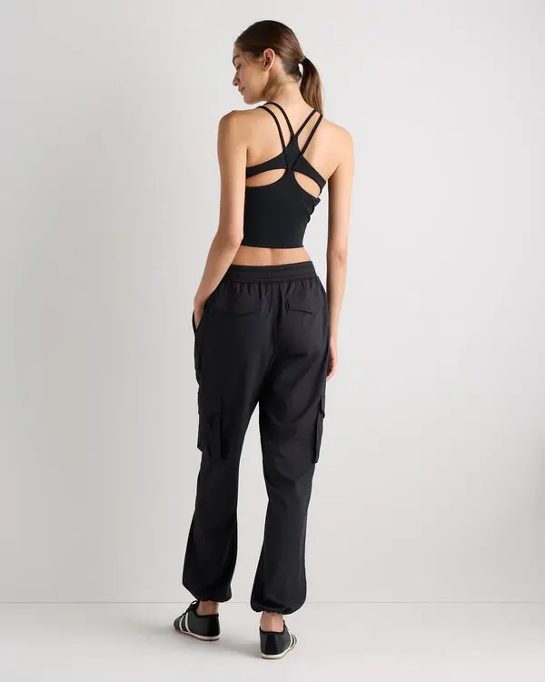 Quince Performance Tech Cargo Mid-rise Pants - Black