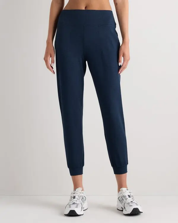 Quince Ultra-soft Mid-rise Joggers - Heather Navy