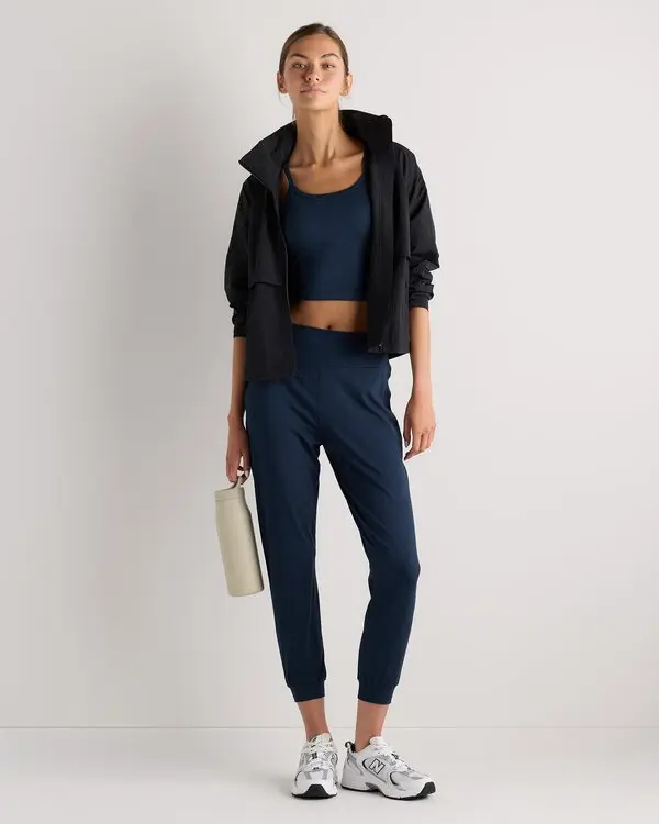 Quince Ultra-soft Mid-rise Joggers - Heather Navy