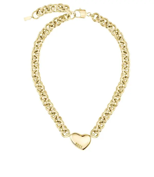 BOSS Heart Charm Necklace In Gold-tone Steel - Assorted Pre Pack