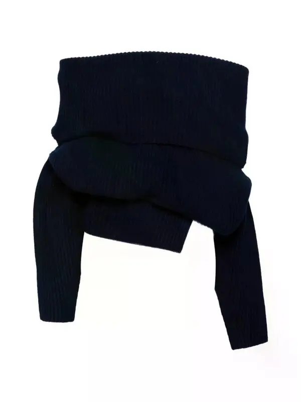 A.W.A.K.E. Mode Asymmetric Ribbed Sweater