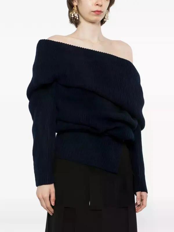 A.W.A.K.E. Mode Asymmetric Ribbed Sweater