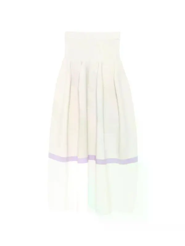CFCL Ribbed-knit Color-block Skirt