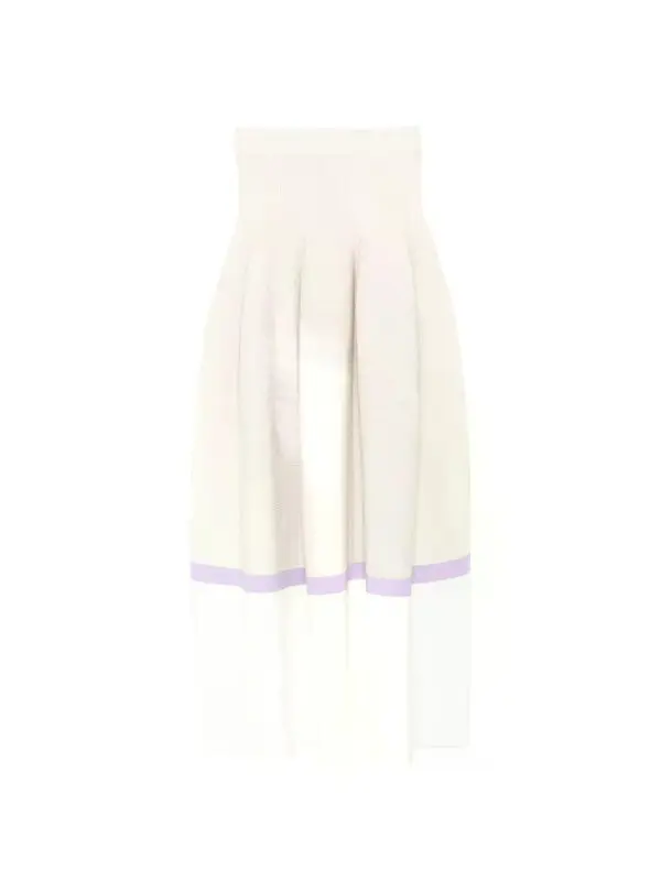 CFCL Ribbed-knit Color-block Skirt