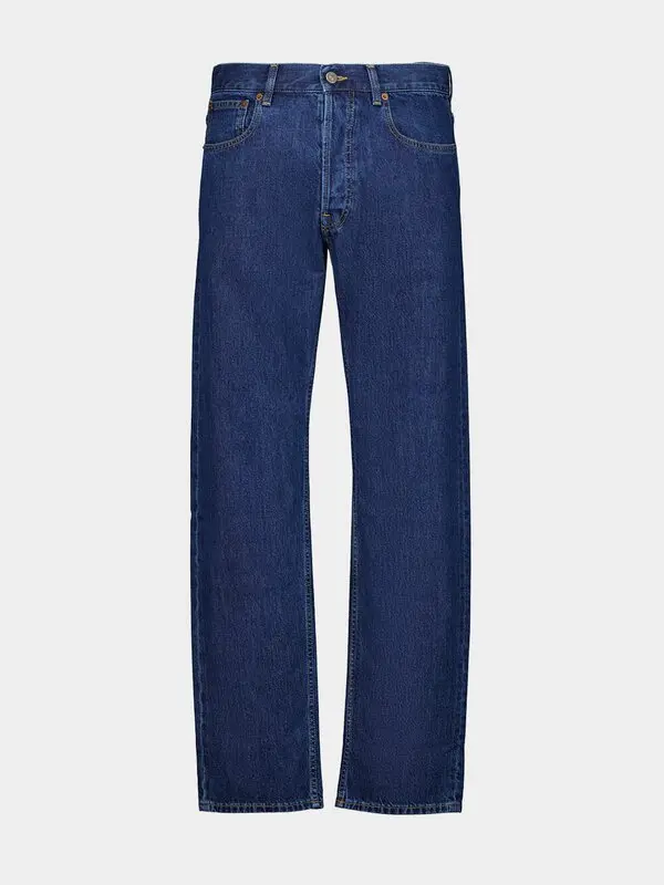 Valentino Garavani Vgold Denim Trousers - Blue
