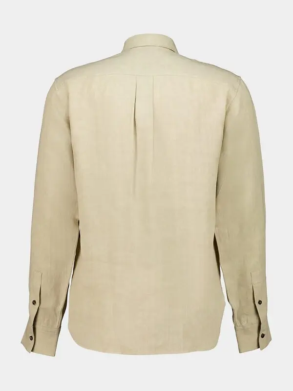 FERRAGAMO Stone Pure Linen Shirt