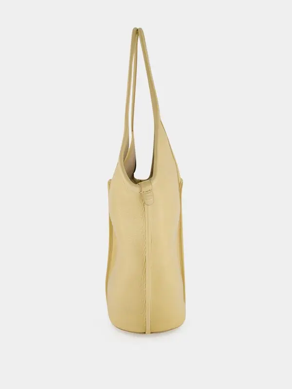 Hereu Calella Distressed Leather Tote Bag - Beige