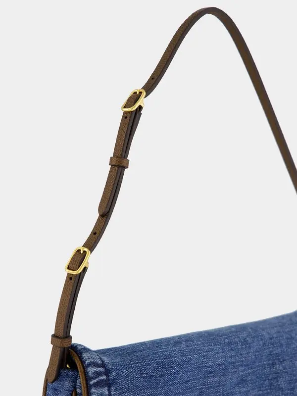 Valentino Garavani Devain Small Denim Shoulder Bag