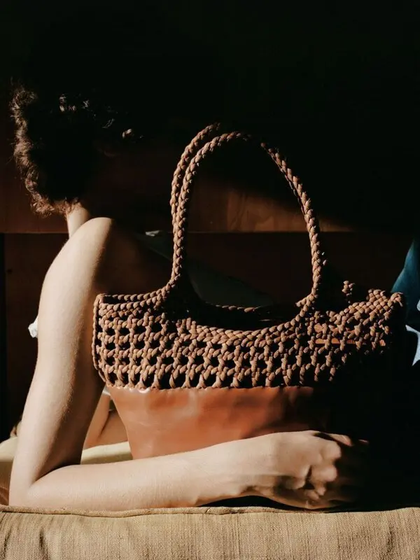 Hereu Elma Braided Leather Shoulder Bag - Brown
