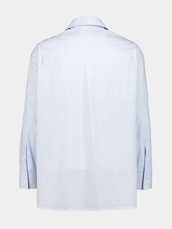 MAISON MARGIELA White And Light Striped Poplin Shirt