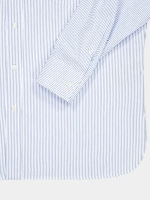 MAISON MARGIELA White And Light Striped Poplin Shirt