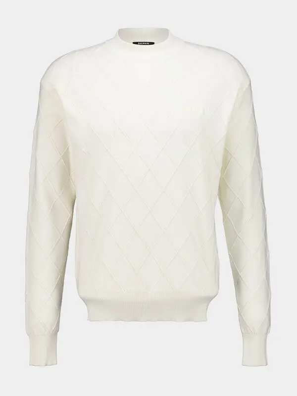 Balmain Vintage Knit Jumper - White