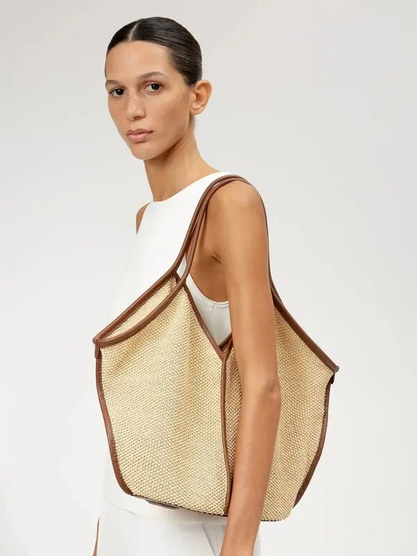 Hereu Calella Soft Raffia Tote Bag - Beige