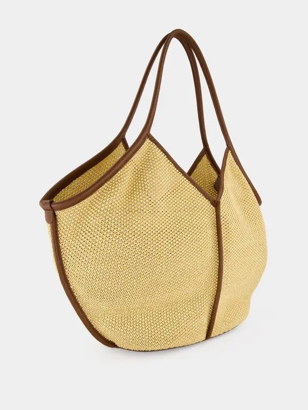 Hereu Calella Soft Raffia Tote Bag - Beige