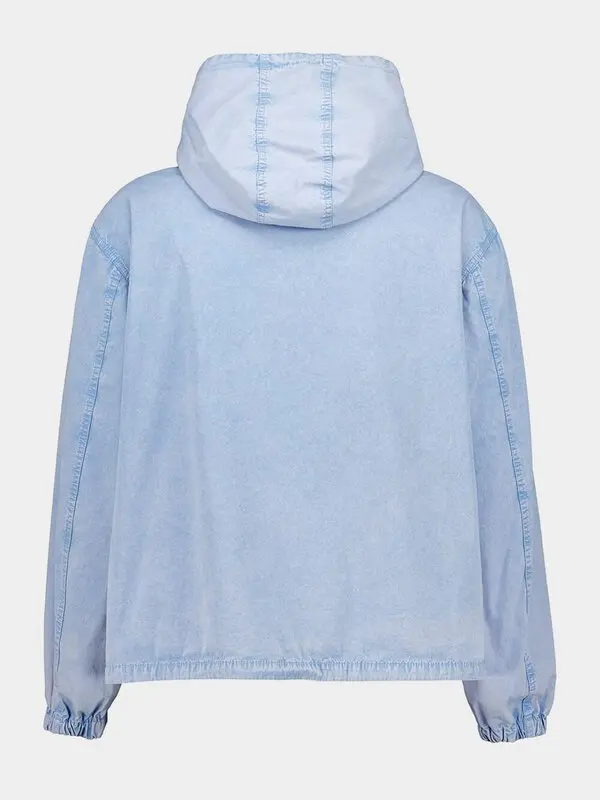 FERRAGAMO Washed Denim Off Duty Blouson Jacket