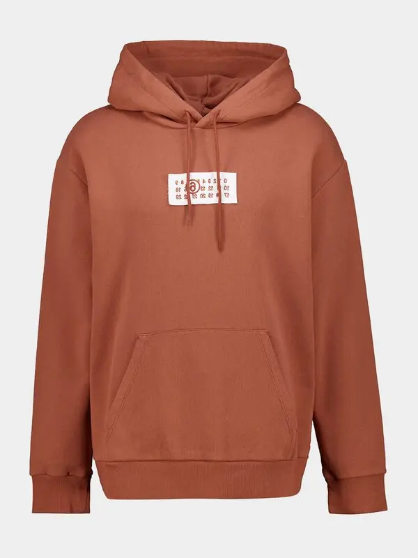 MAISON MARGIELA Patch Detail Hooded Sweatshirt - Brown