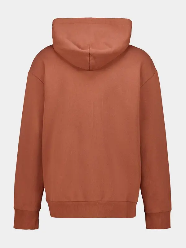 MAISON MARGIELA Patch Detail Hooded Sweatshirt - Brown