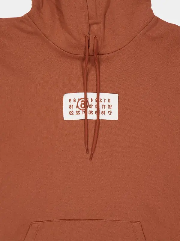 MAISON MARGIELA Patch Detail Hooded Sweatshirt - Brown