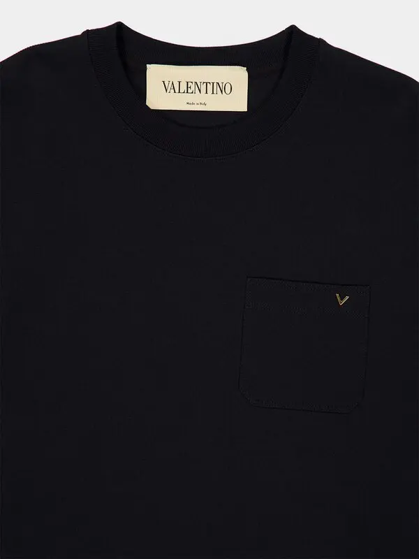 Valentino Garavani Cotton Crewneck Sweatshirt With Chest Pocket