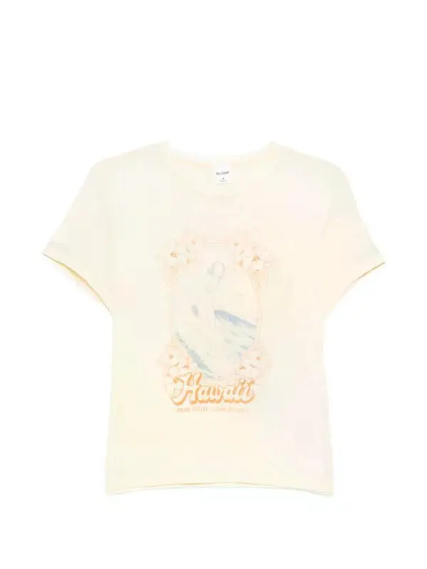 RE/DONE Floral Motif T-shirt - Yellow