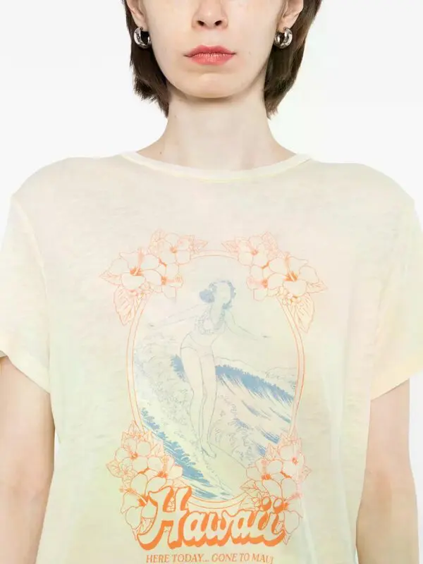 RE/DONE Floral Motif T-shirt